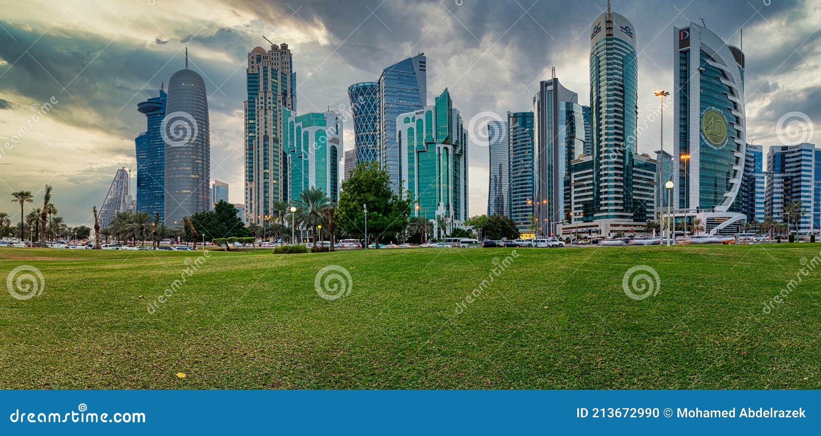 Doha Skyline in West Bay District Daylight View Editorial Image - Image ...