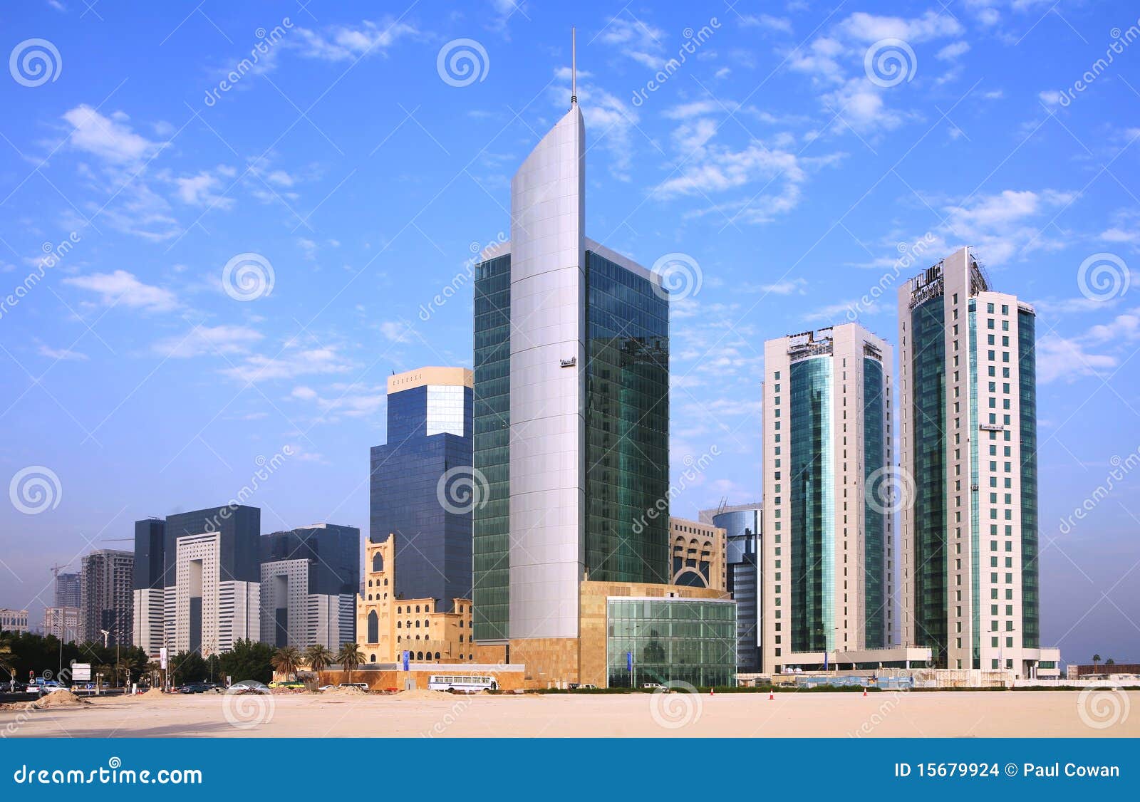 Doha towers stock photo. Image of arabia, arabian, rise - 15679924
