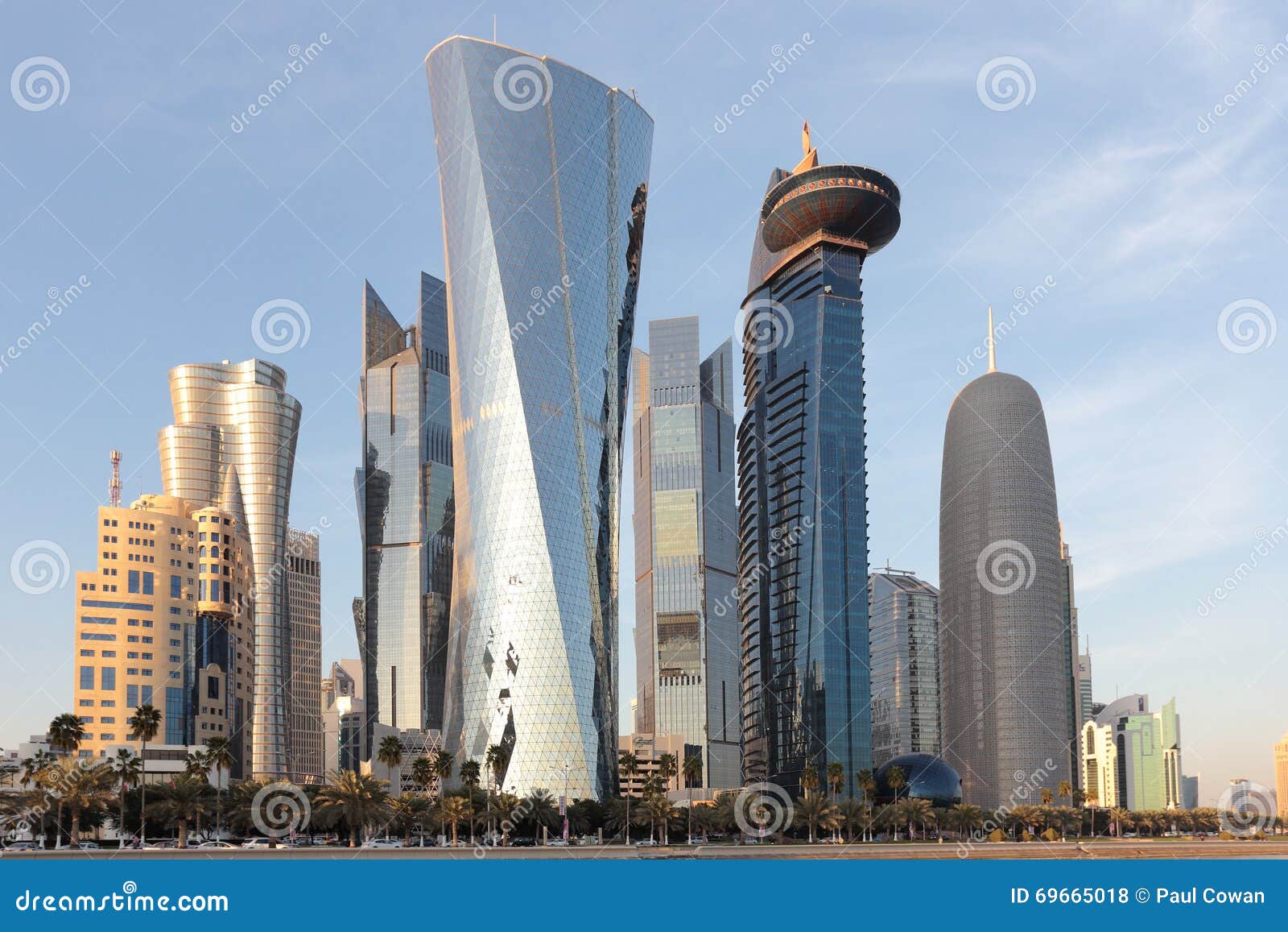 Doha towers stock photo. Image of doha, district, buildings - 69665018