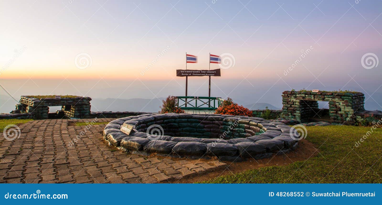 Doi Chang Mub at Sunset Twilight Chiangrai ,Thailand. Stock Photo ...