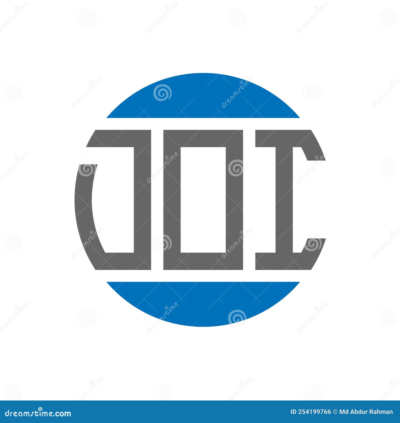 DOI Letter Logo Design on White Background. DOI Creative Initials ...