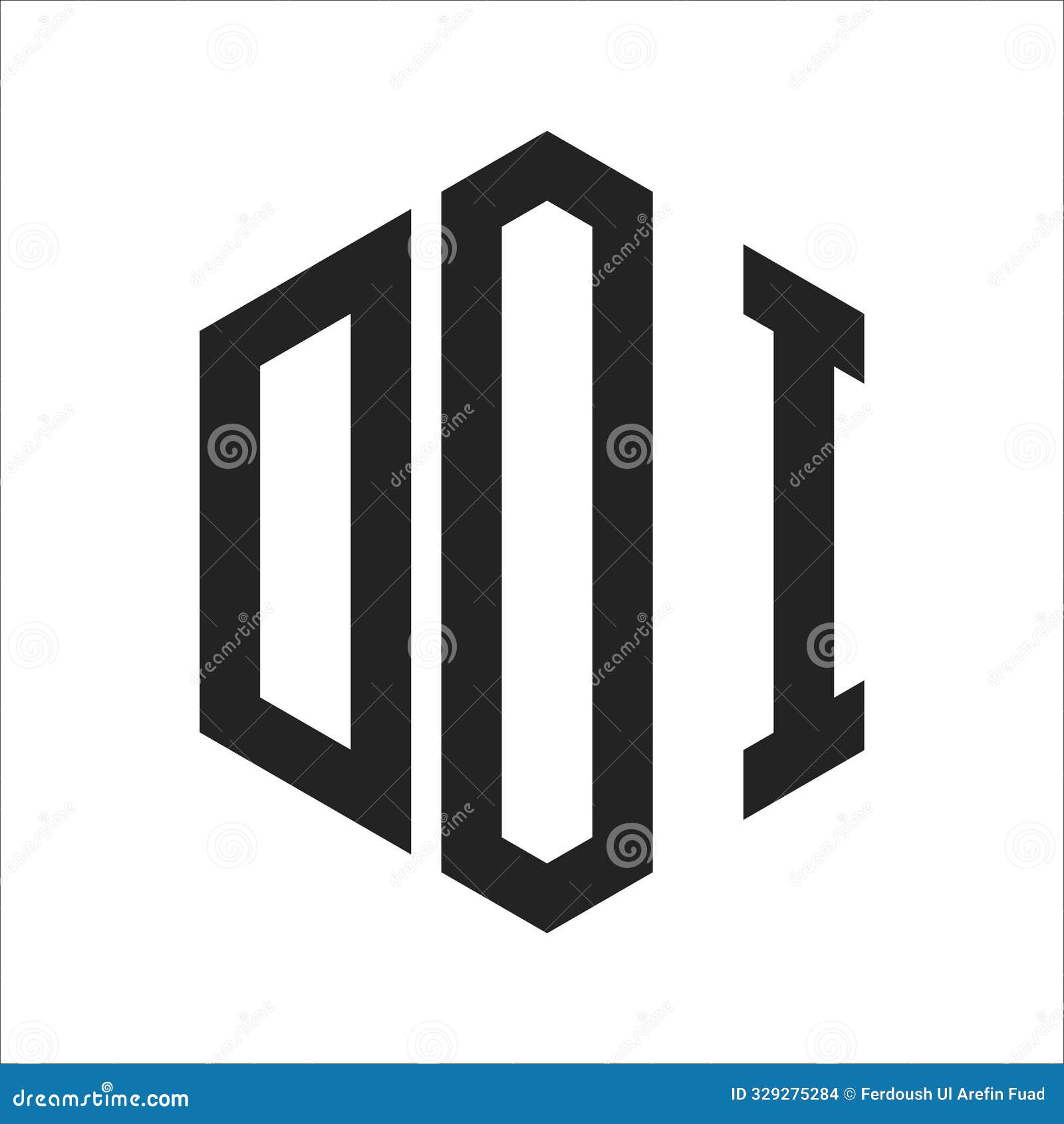 DOI Logo Design. Initial Letter DOI Monogram Logo Using Hexagon Shape ...
