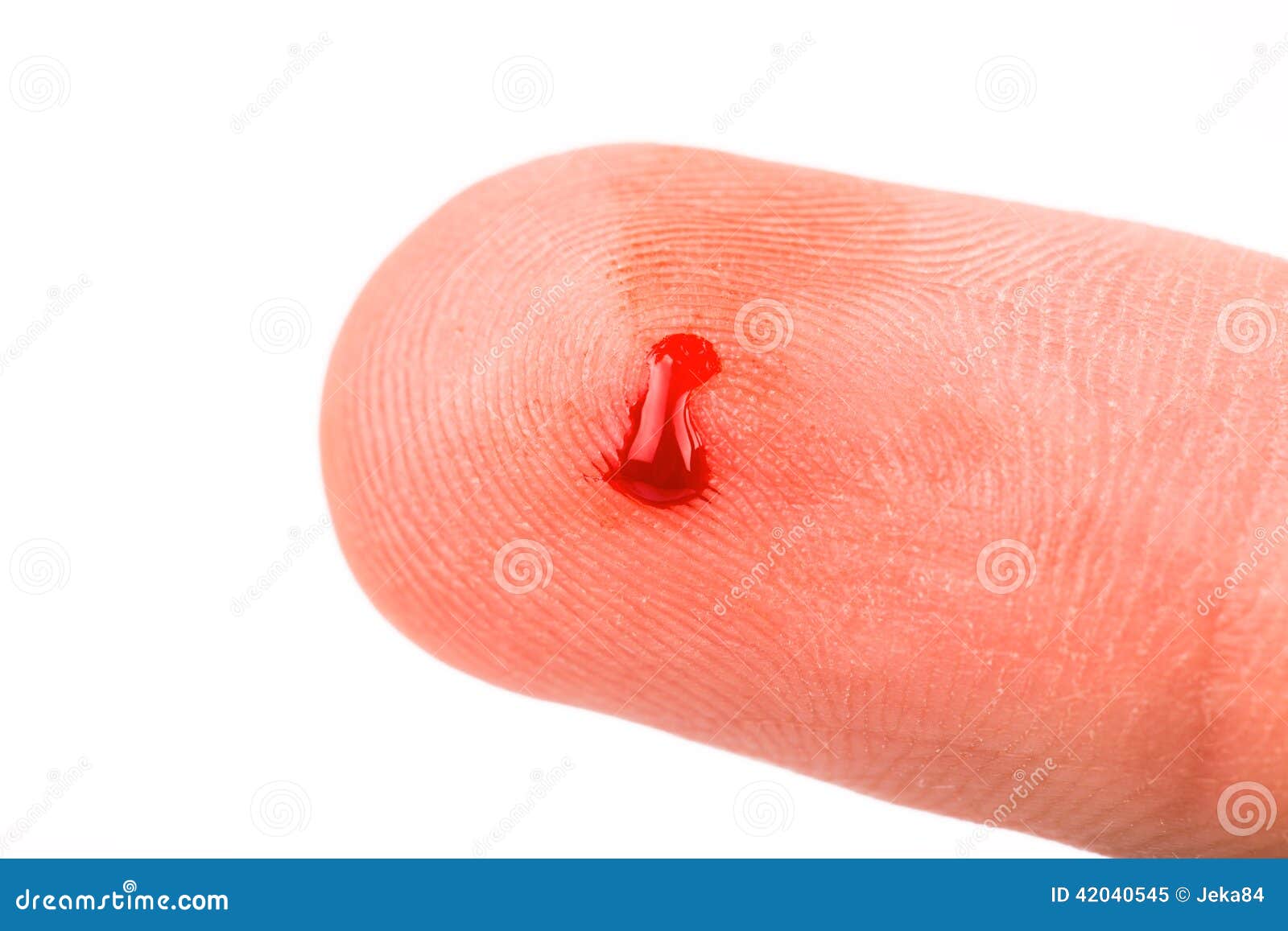Doigt avec le sang rouge image stock. Image of isolement - 42040545