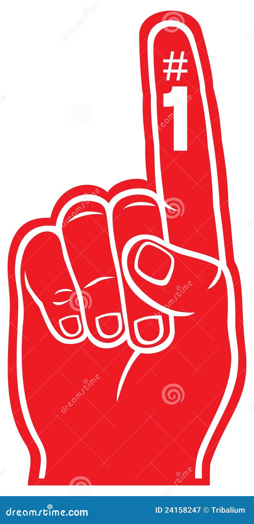 Doigt rouge de mousse illustration de vecteur. Illustration du ...