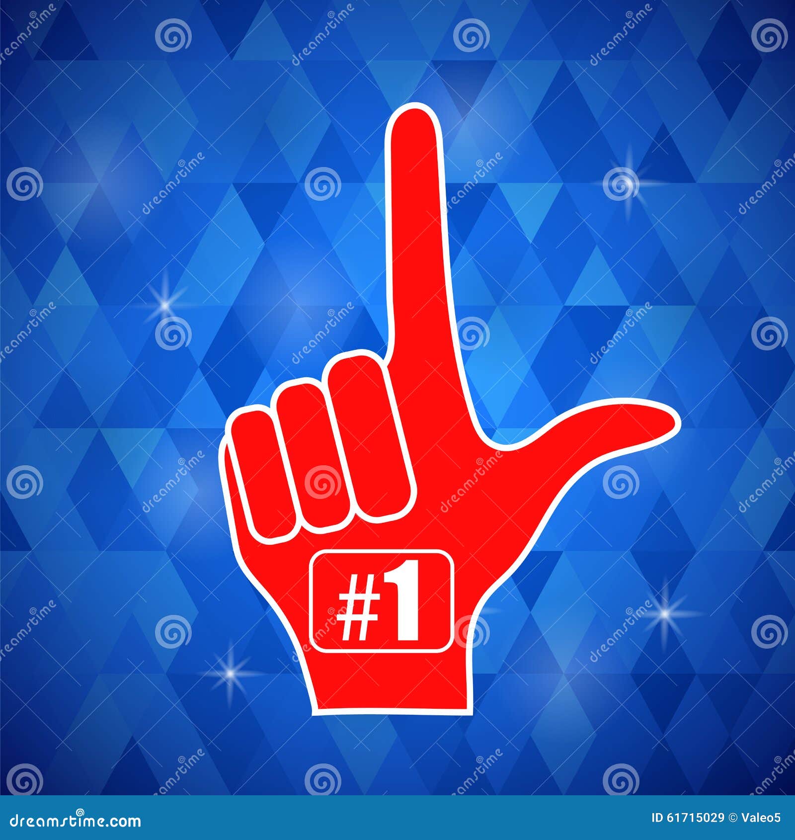 Doigt rouge de mousse illustration de vecteur. Illustration du ...