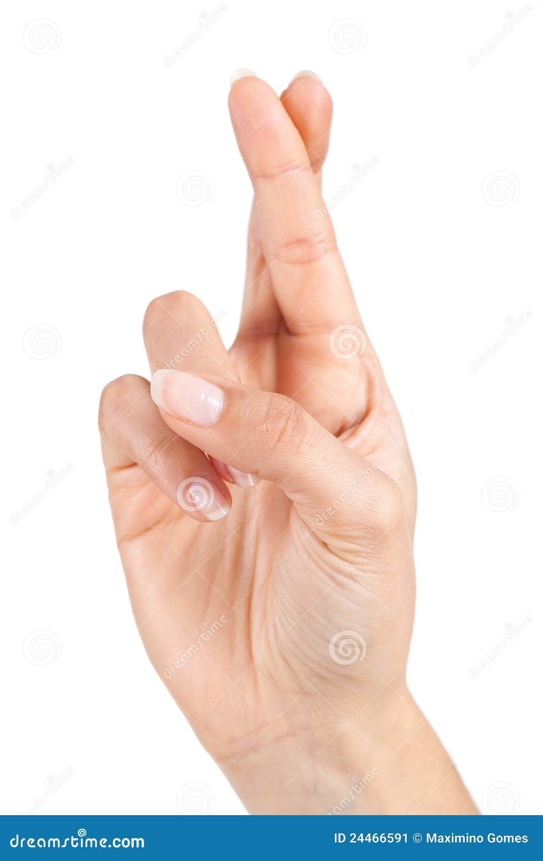 Doigts croisés image stock. Image of fille, message, humain - 24466591