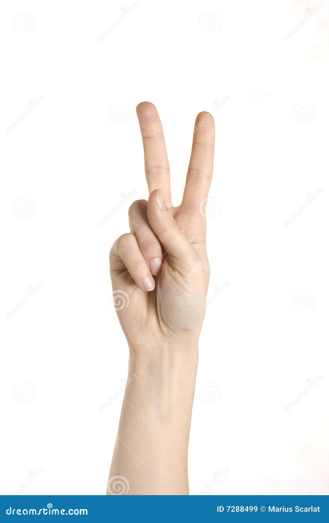 Doigts deux image stock. Image du communiquez, message - 7288499