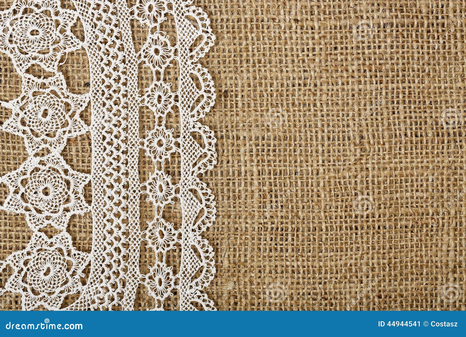 Doily on burlap stock image. Image of detail, ornate - 44944541