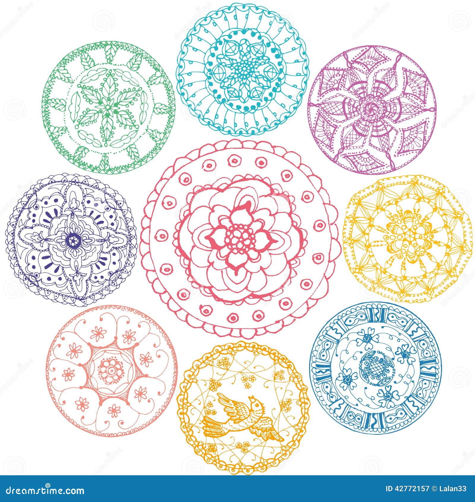 Doily. stock vector. Illustration of circle, ornament - 42772157