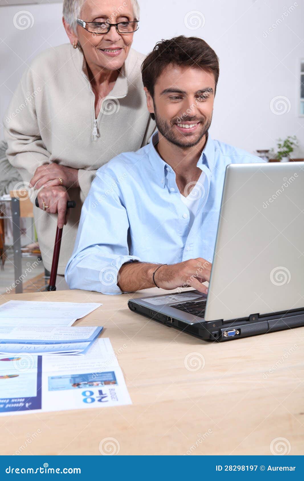 Doing accounting at home stock image. Image of private - 28298197