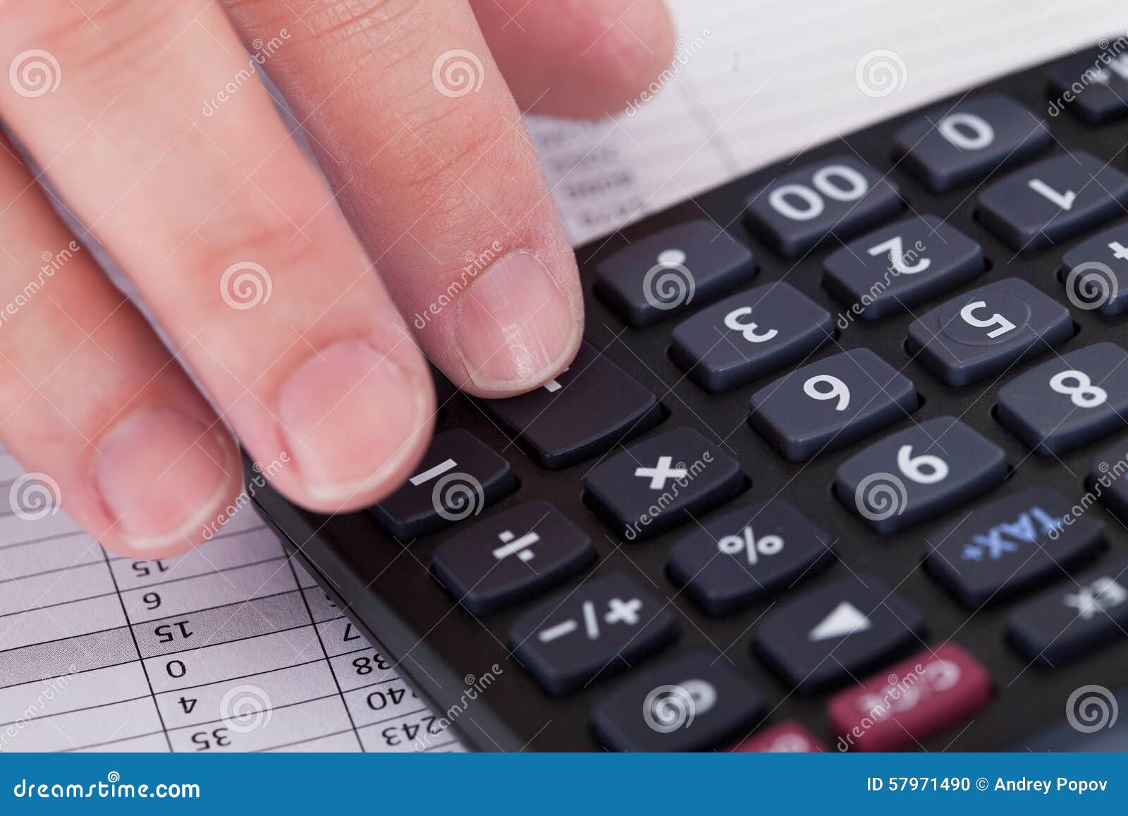 Doing Accounting Work stock photo. Image of number, money - 57971490