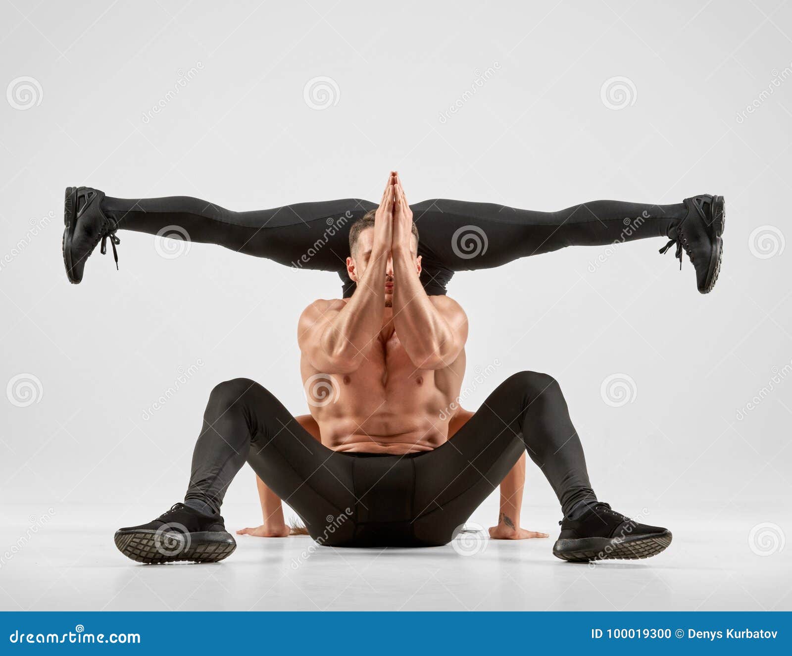 Doing acrobatic figures stock photo. Image of pose, body - 100019300