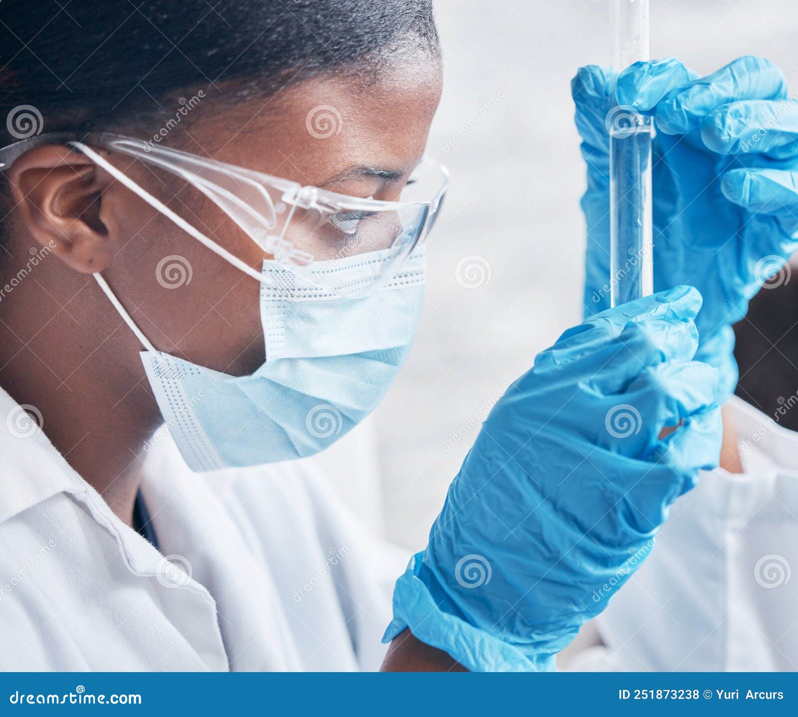 Doing All she Can To Perfect a Working Cure. a Young Scientist Working ...