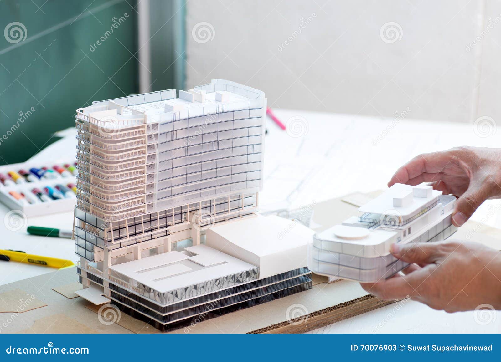 Doing Architecture Small Model Dummy Stock Image - Image of modern ...