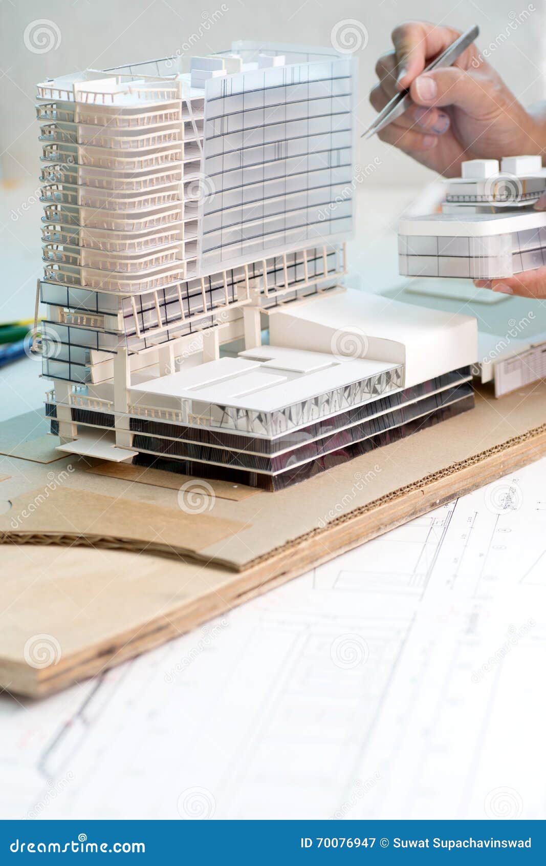 Doing Architecture Small Model Stock Image - Image of indoors, designer ...