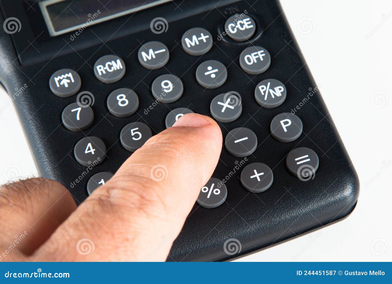 Doing Calculations on Calculator Stock Image - Image of data, person ...