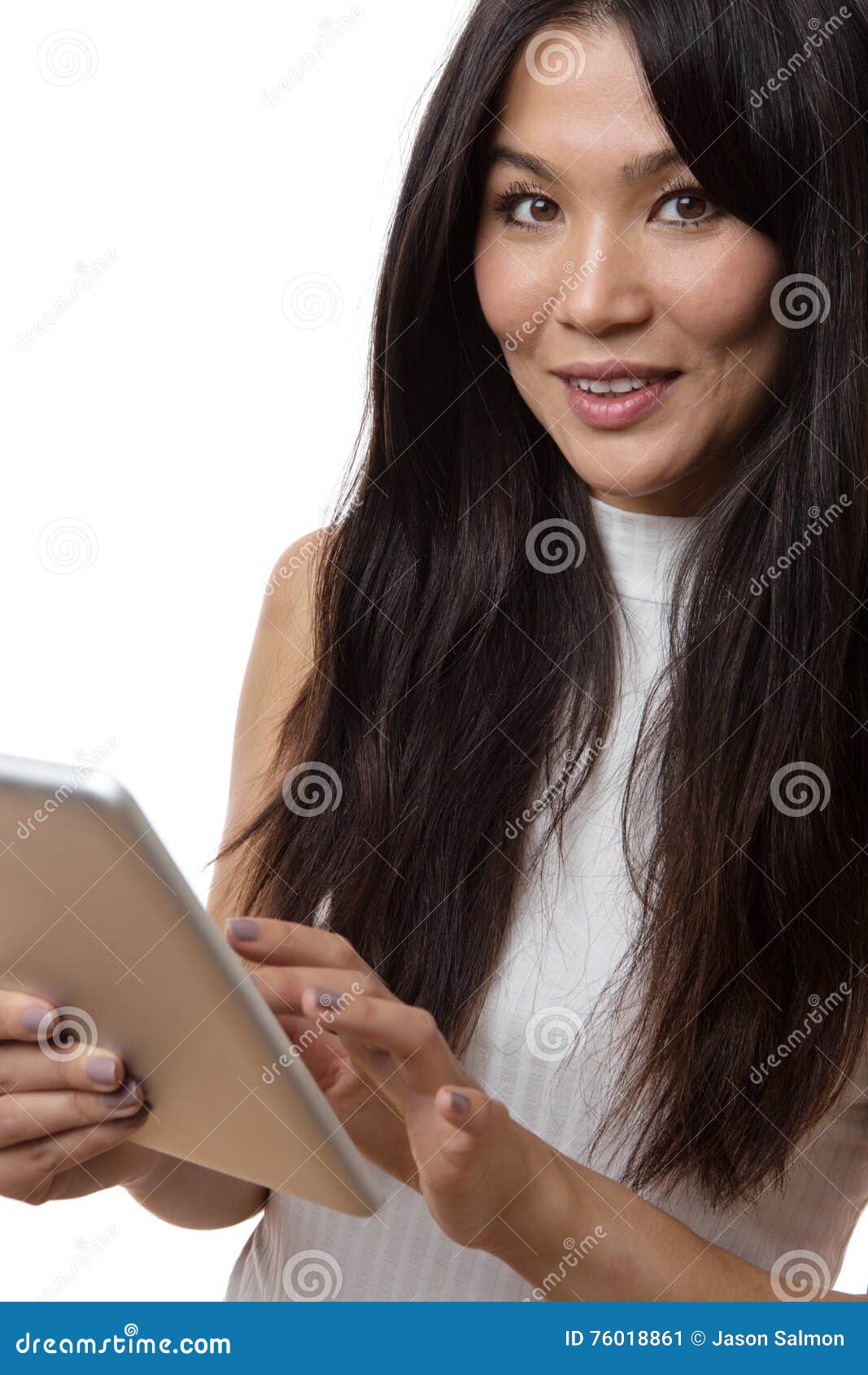 Doing a check list stock image. Image of successful, digital - 76018861