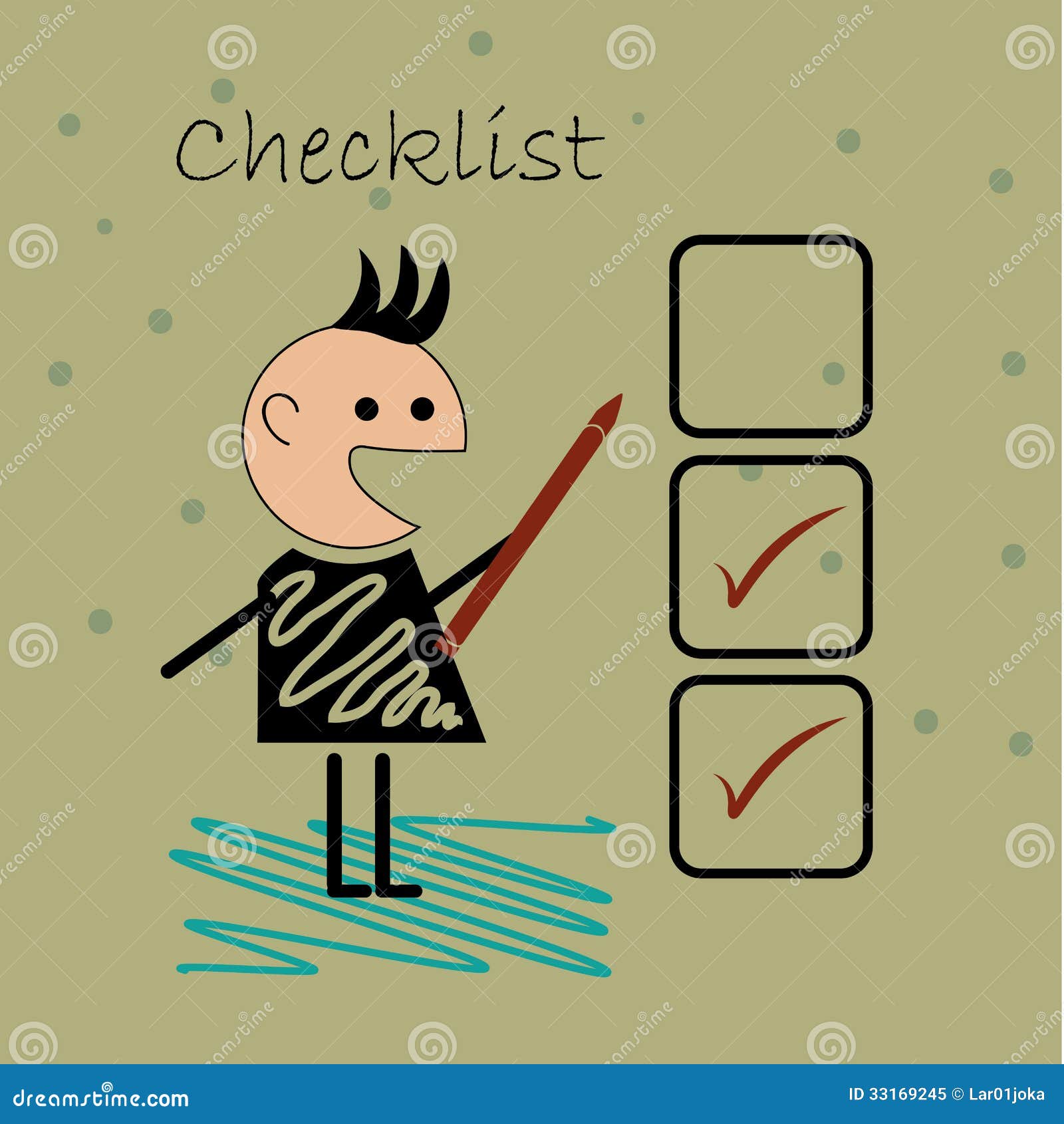 Doing a checklist stock illustration. Illustration of healthy - 33169245