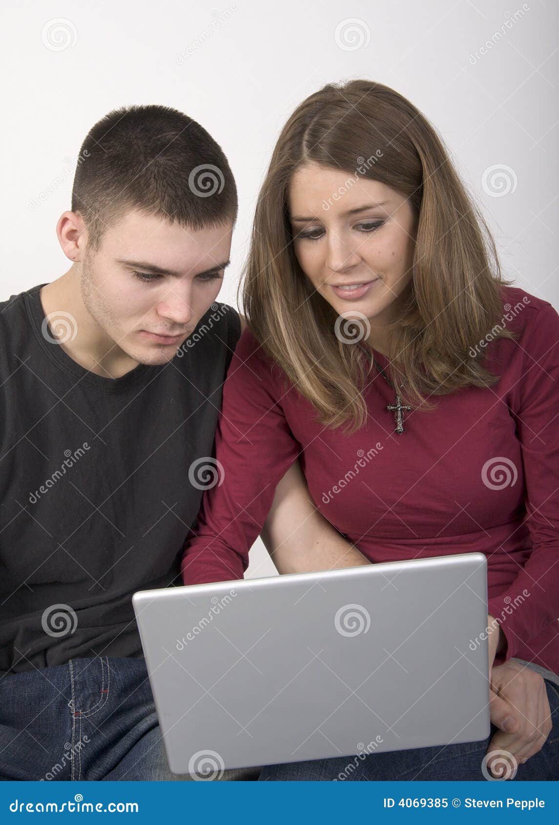 Doing Computer Work Together Stock Image - Image of computer, mentor ...