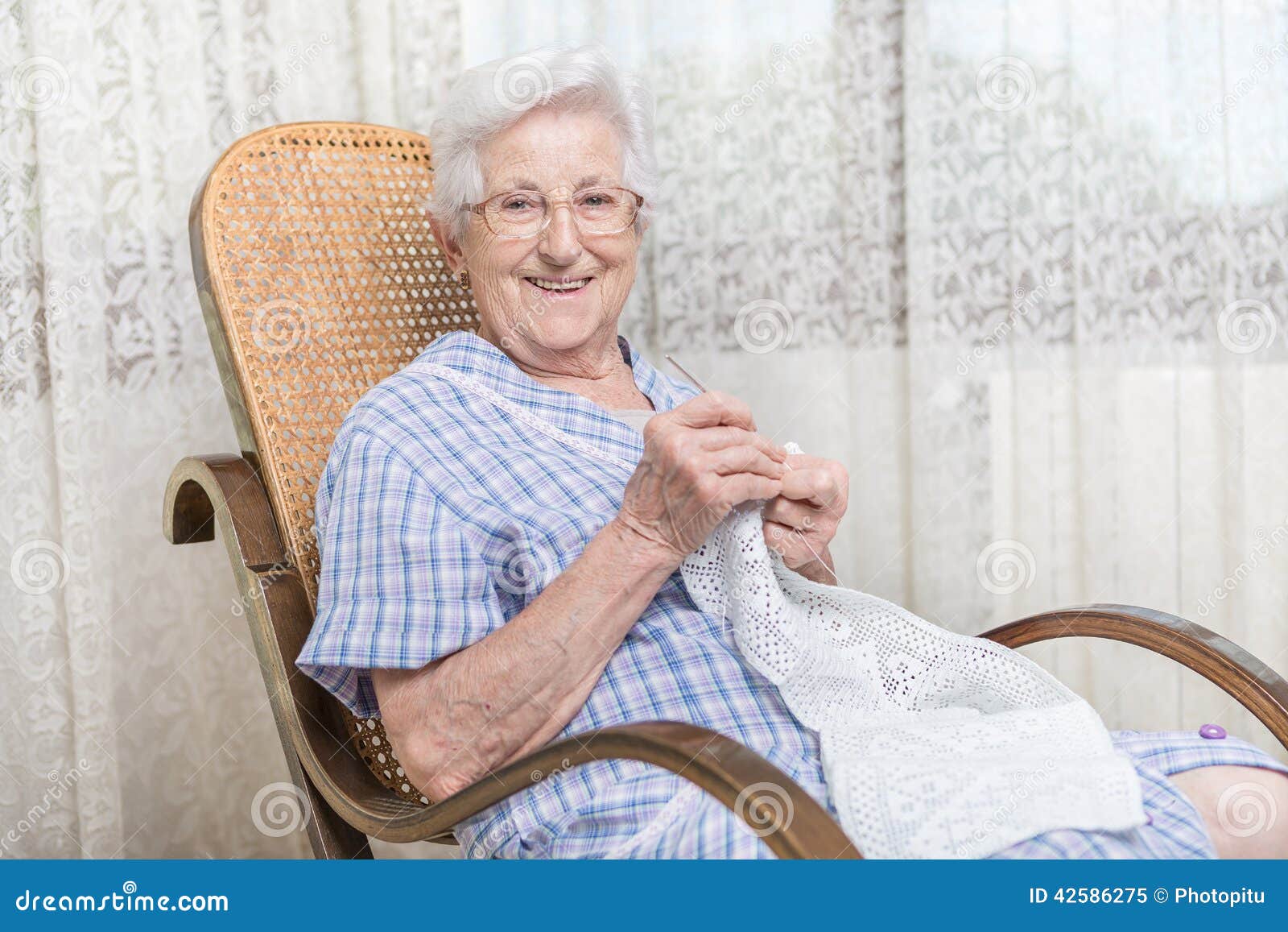 Doing Crocheting Stock Photo - Image: 42586275