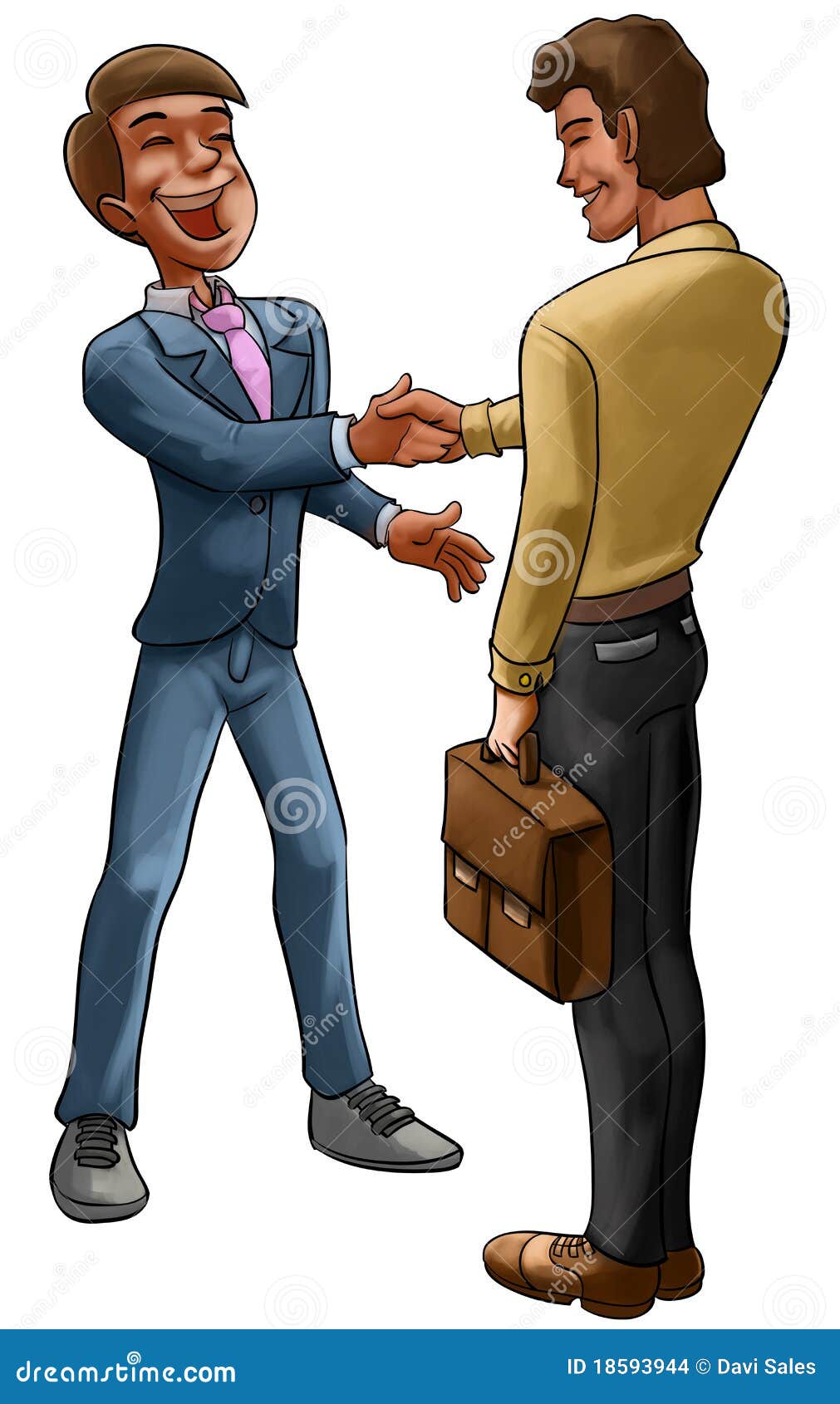 Doing a deal stock illustration. Illustration of businessmen - 18593944
