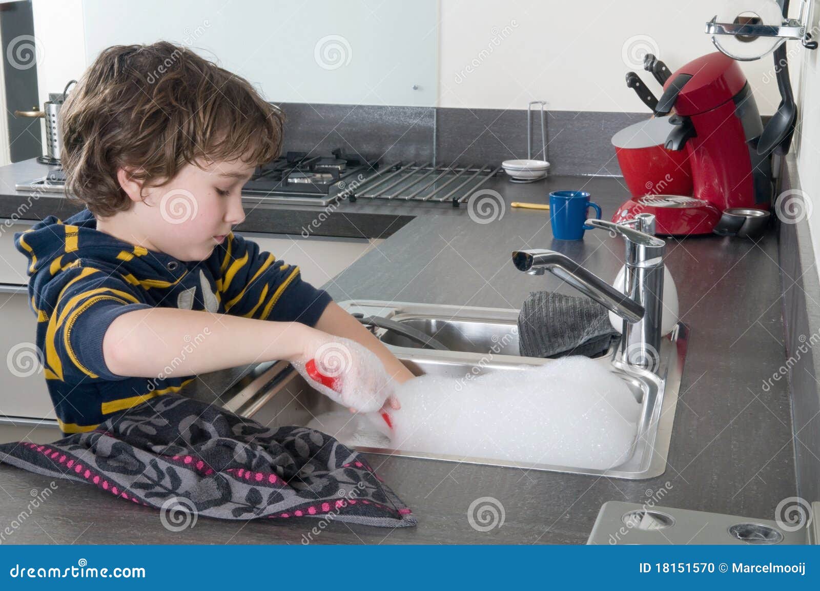 Doing the dishes stock photo. Image of person, design - 18151570
