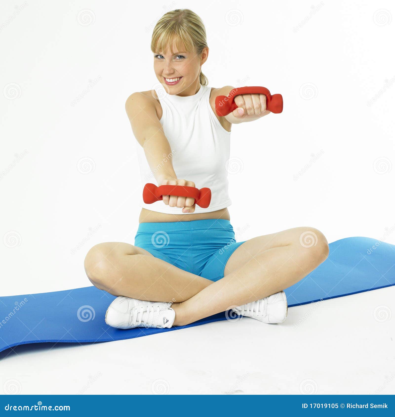 Doing exercises stock image. Image of people, interiors - 17019105
