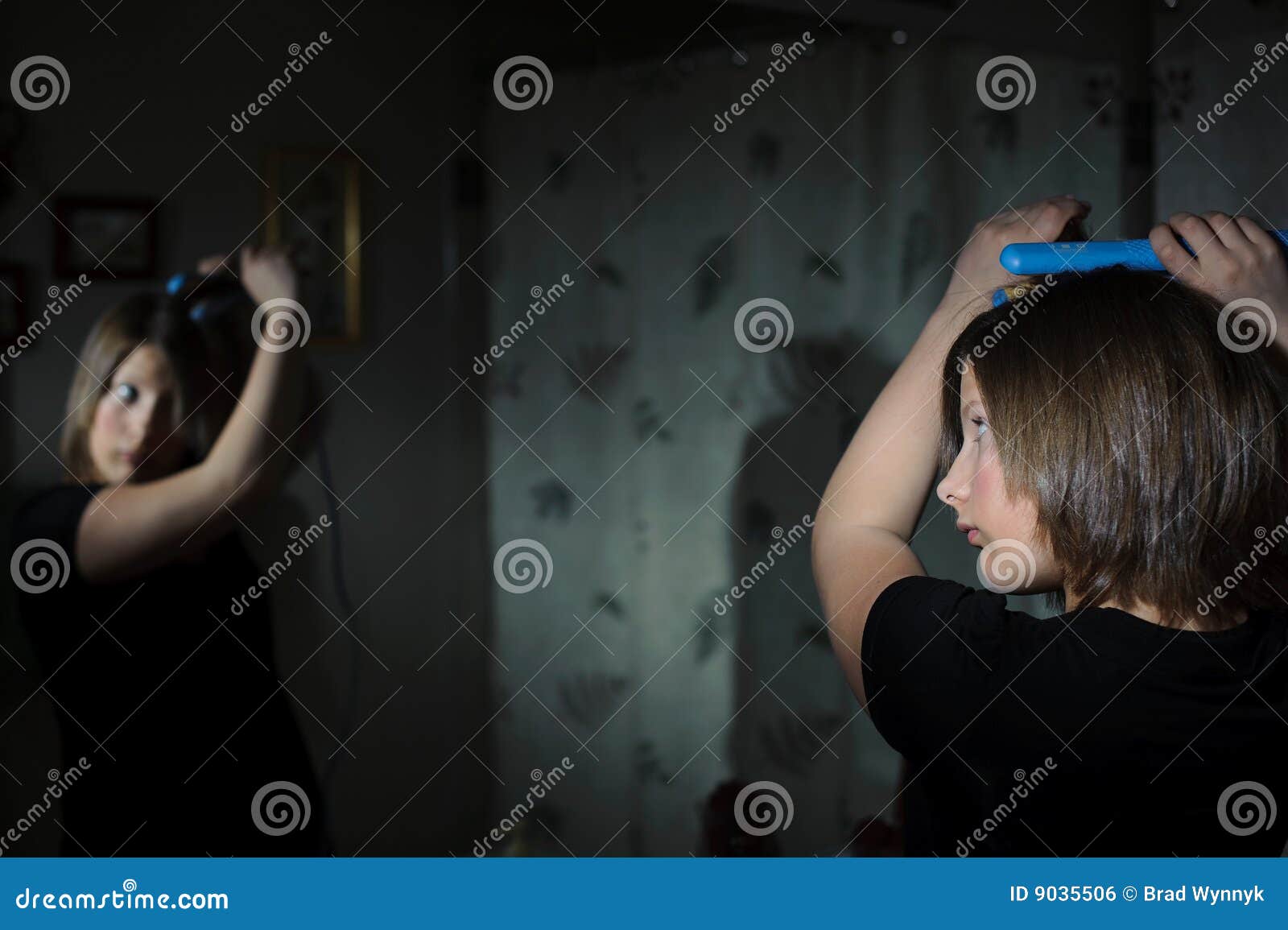 Doing Hair stock photo. Image of hair, caucasian, expressions - 9035506