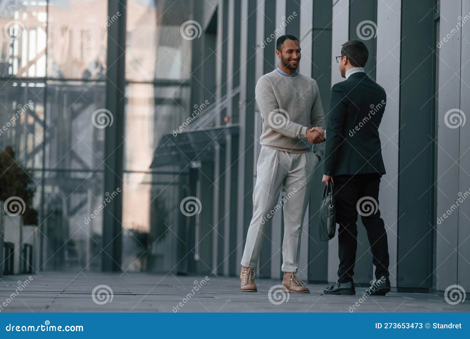 Doing Handshake, Greetings Gesture. Businessman in Formal Clothes is ...