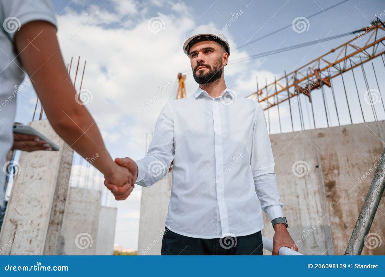 Doing Handshake. Successful Agreement Stock Image - Image of building ...