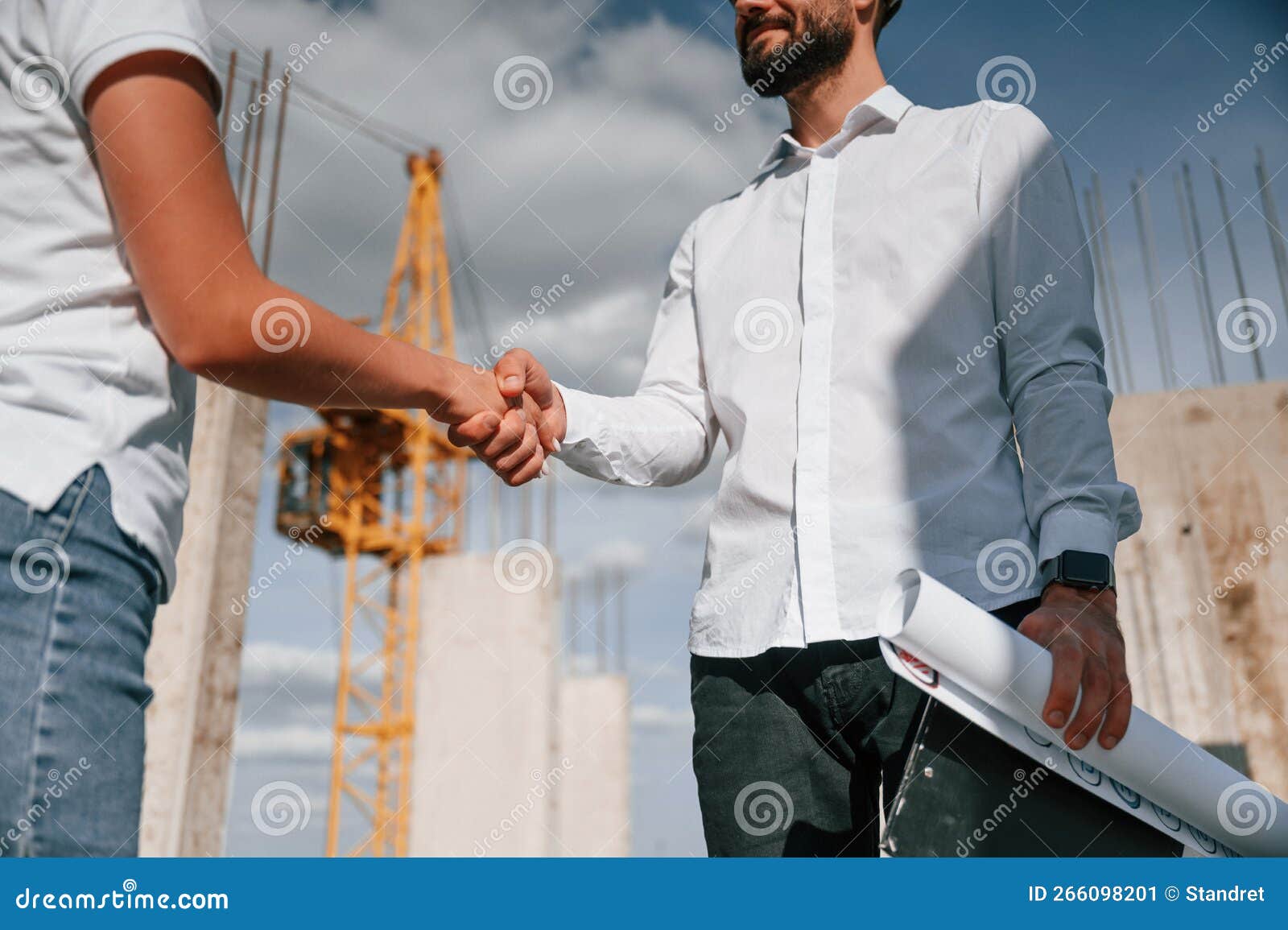 Doing Handshake. Successful Agreement. Man in Uniform Working with ...