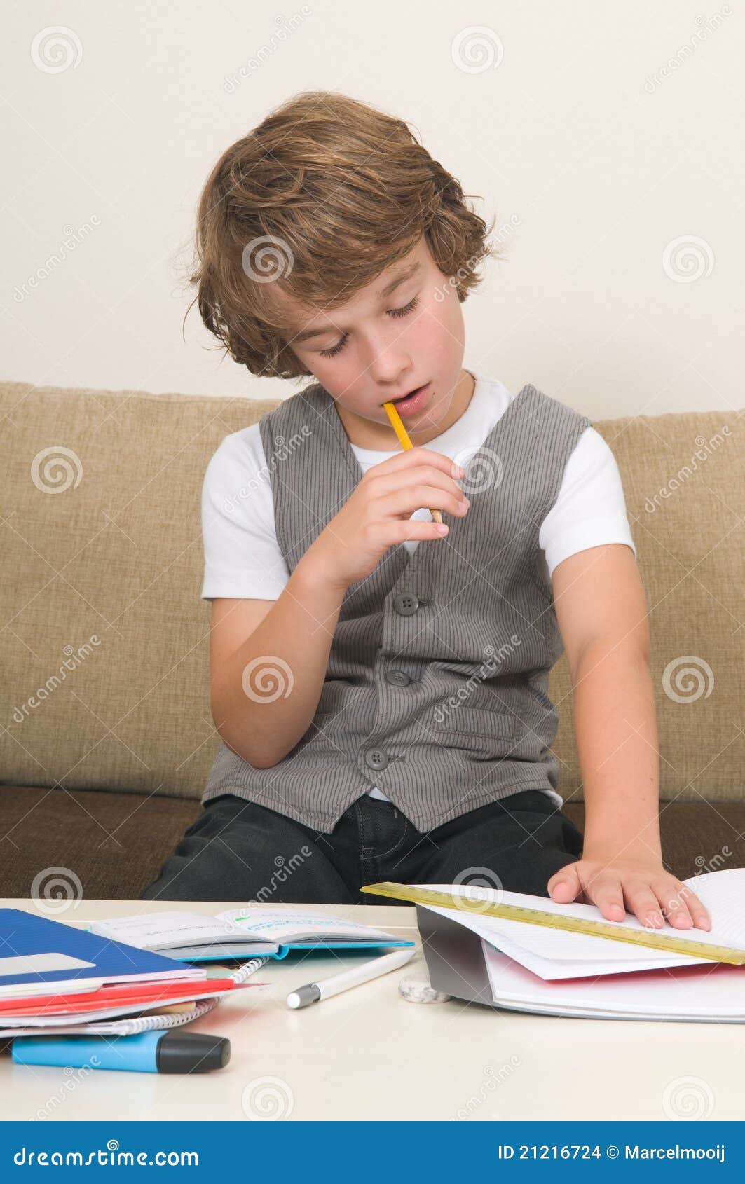 Doing homework stock photo. Image of paper, education - 21216724