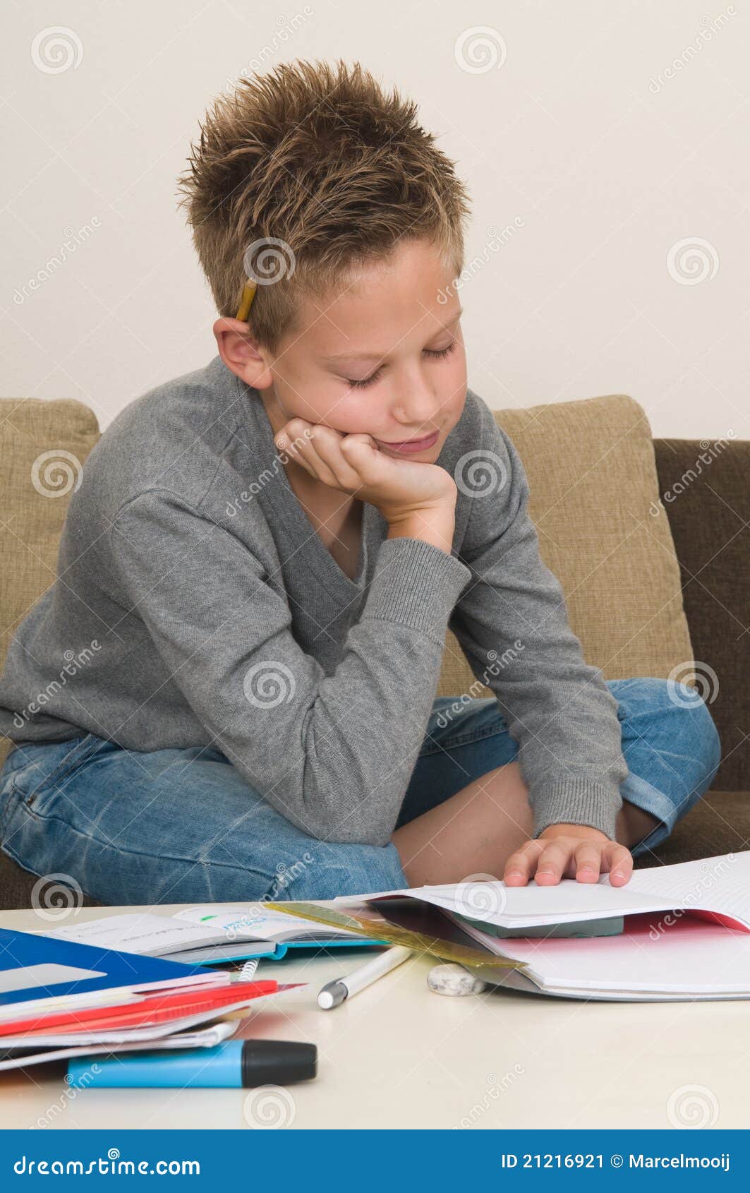 Doing homework stock image. Image of paper, concept, caucasian - 21216921