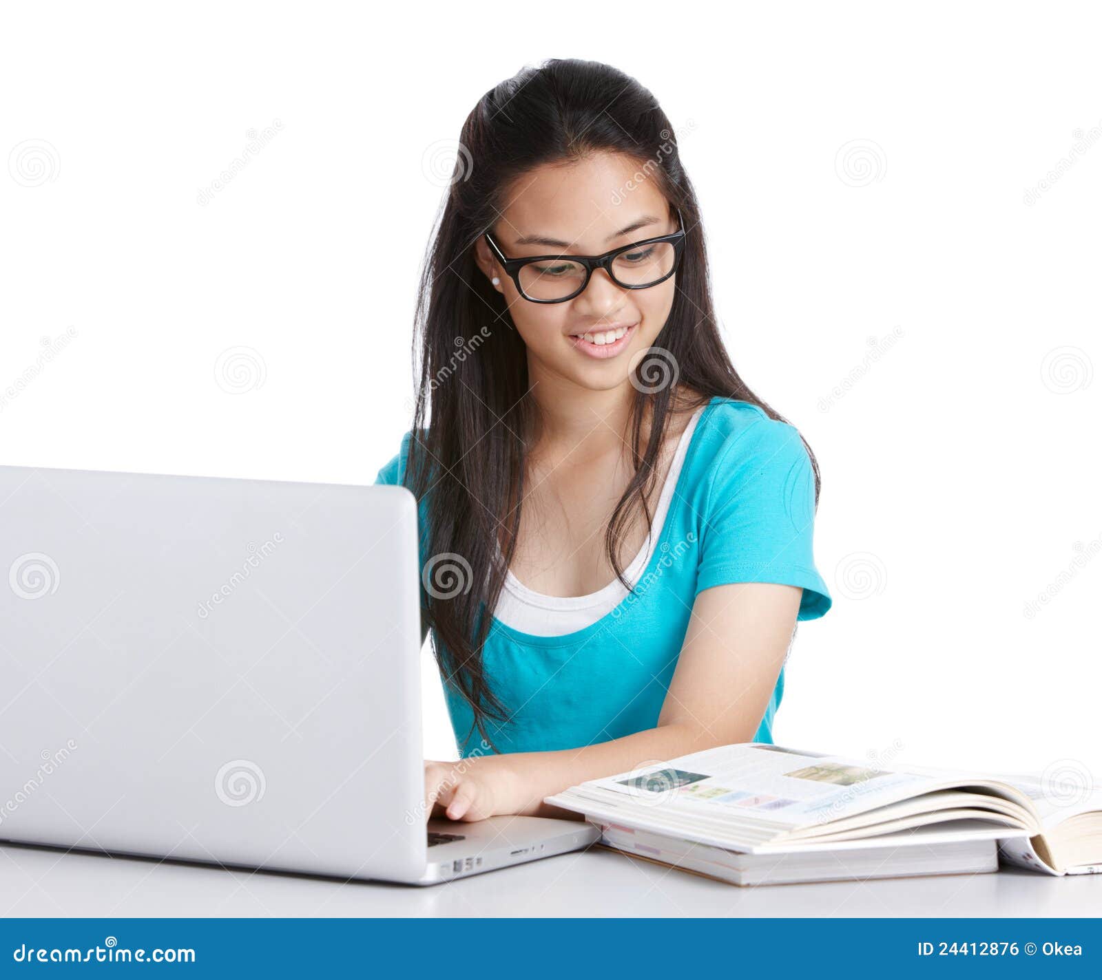 Doing homework stock photo. Image of book, education - 24412876