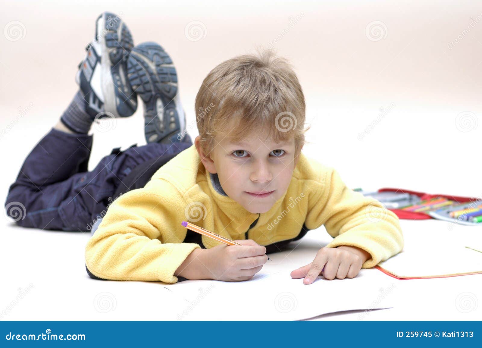 Doing homework stock image. Image of writing, homework - 259745