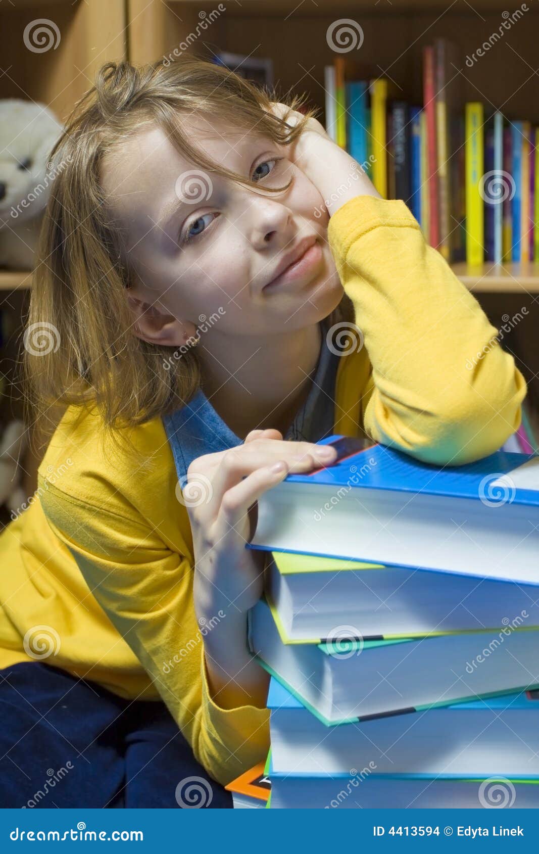 Doing homework stock photo. Image of desk, careful, read - 4413594