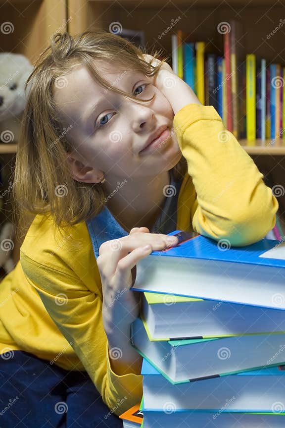 Doing homework stock photo. Image of desk, careful, read - 4413594