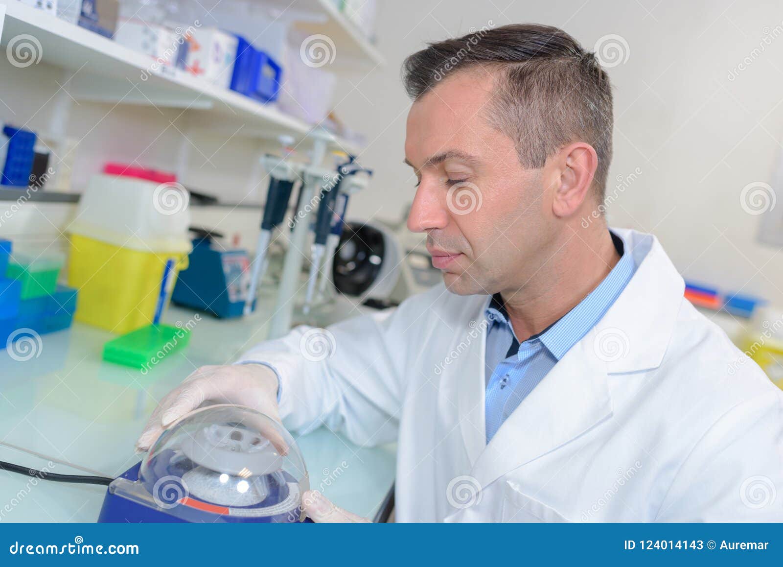 Doing a Laboratory Experiment Stock Image - Image of prevention, tube ...