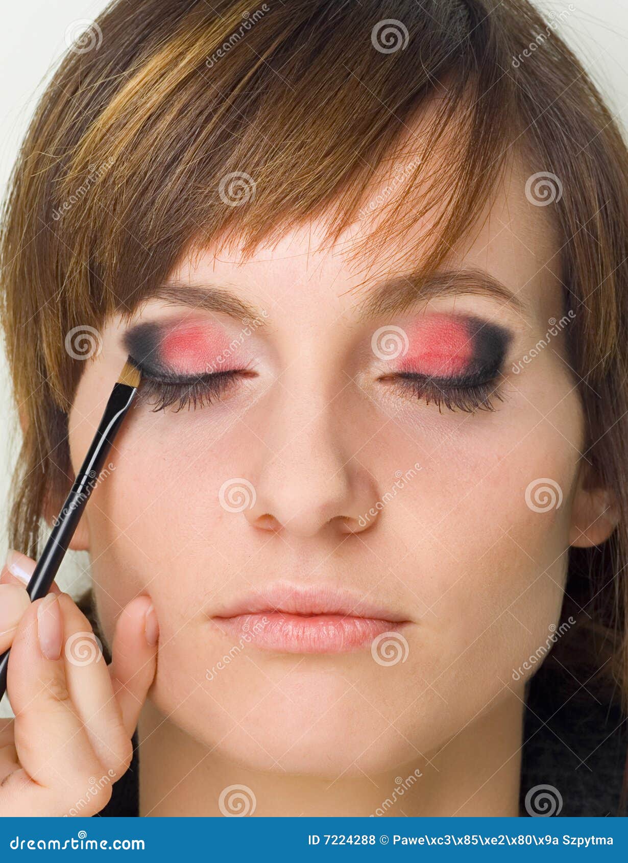 Doing makeup stock photo. Image of colorful, black, clean - 7224288