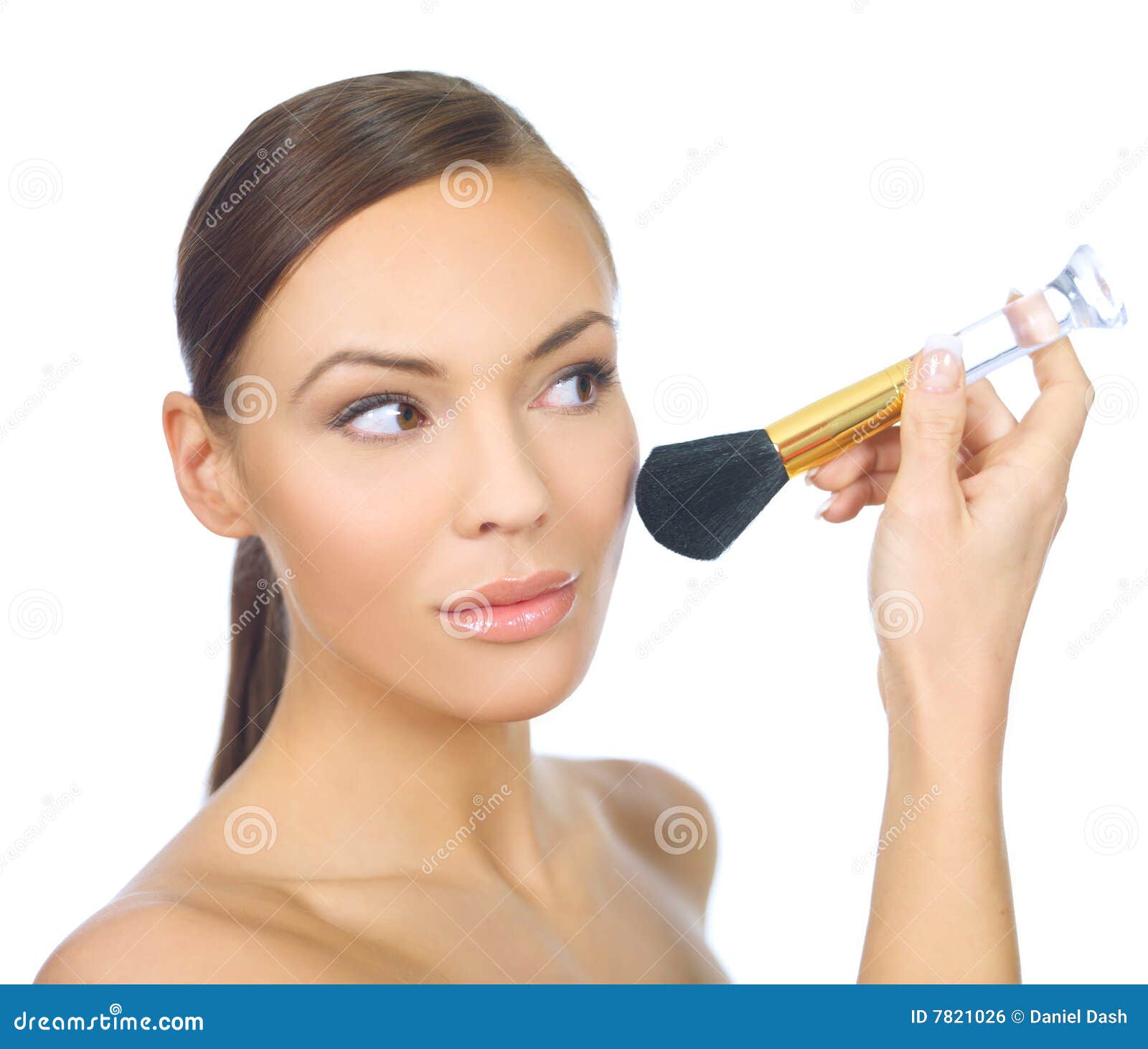 Doing Makeup stock photo. Image of closeup, lovely, face - 7821026