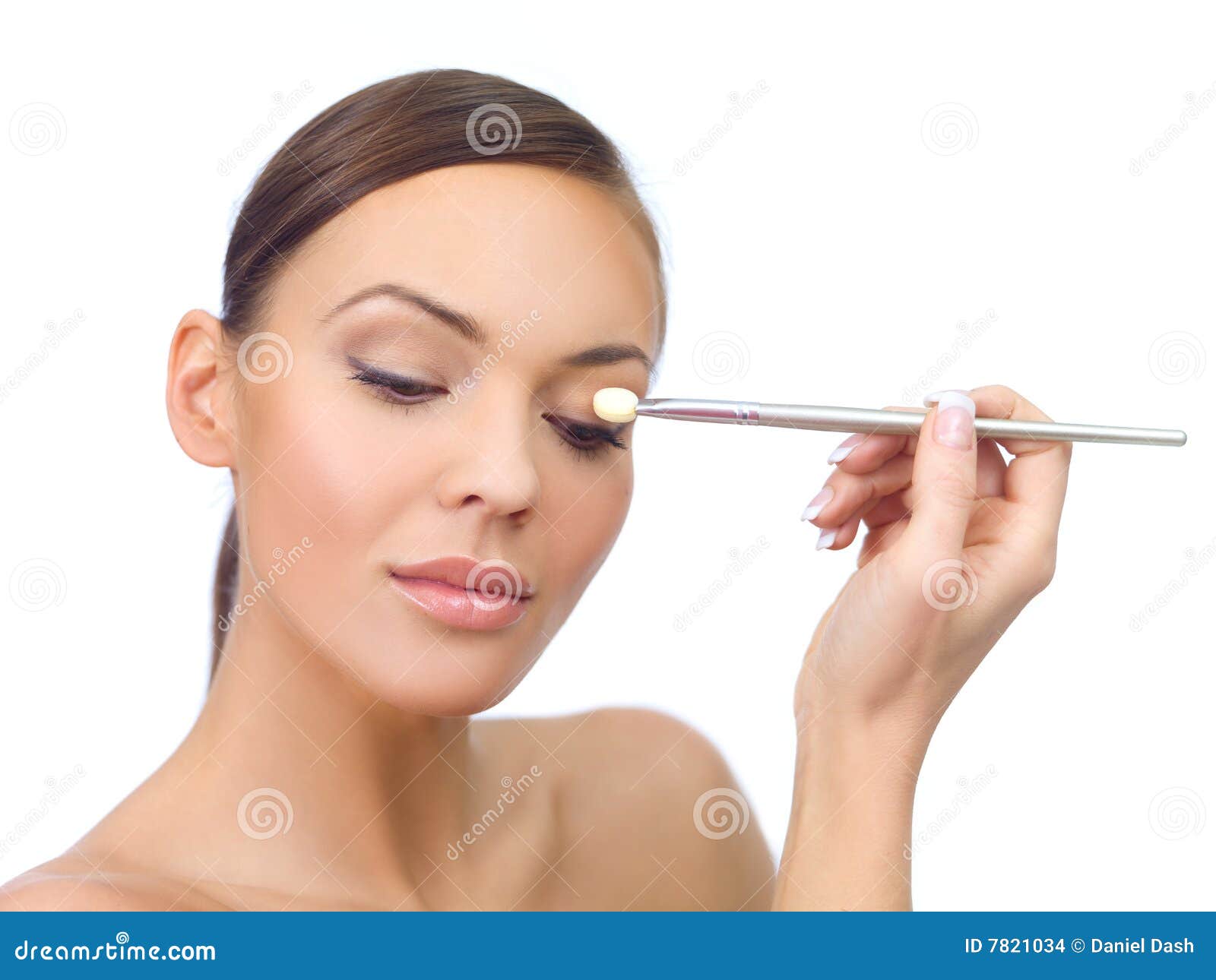 Doing Makeup stock photo. Image of attractive, lips, lovely - 7821034