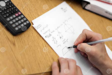 Doing Math Homework stock image. Image of multiplying - 34503815