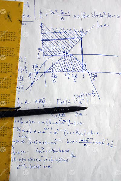 Doing mathematics is hard stock photo. Image of application - 12411650