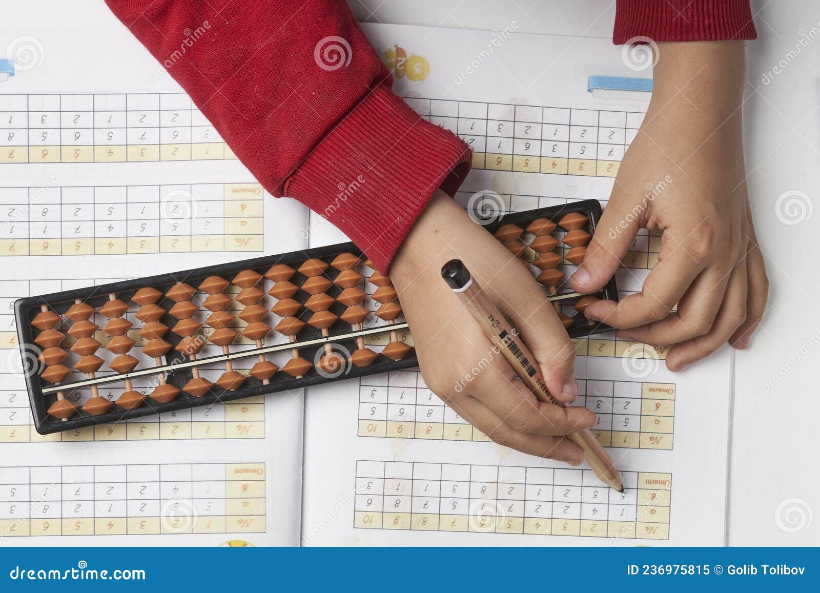 Doing Mental Math or Mental Arifmethic Stock Image - Image of ...