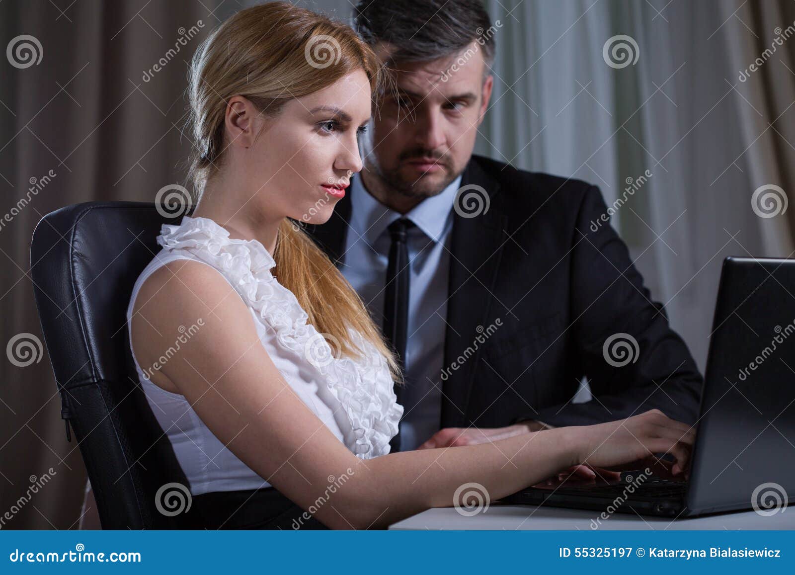 Doing overtime in office stock image. Image of chief - 55325197