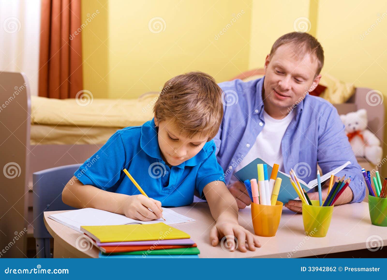 Doing schoolwork stock photo. Image of academic, holding - 33942862