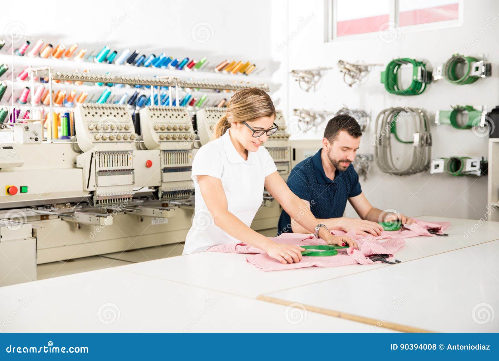 Doing Some Embroidery in a Workshop Stock Photo - Image of adult ...