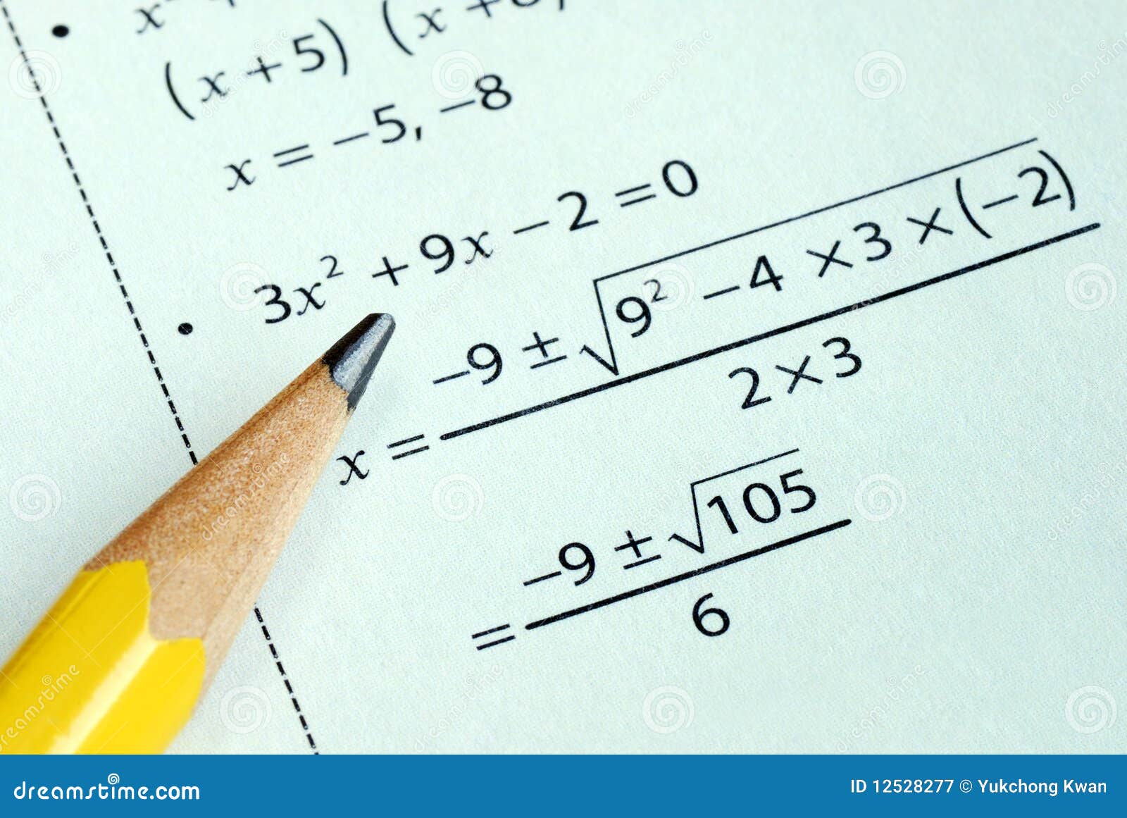 Doing Some Grade School Math Stock Image - Image of calculating ...