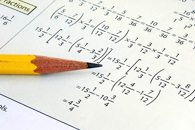 Doing Some Grade School Math Stock Image - Image of student, grade ...