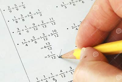 Doing Some Grade School Math Stock Image - Image of calculating, teach ...